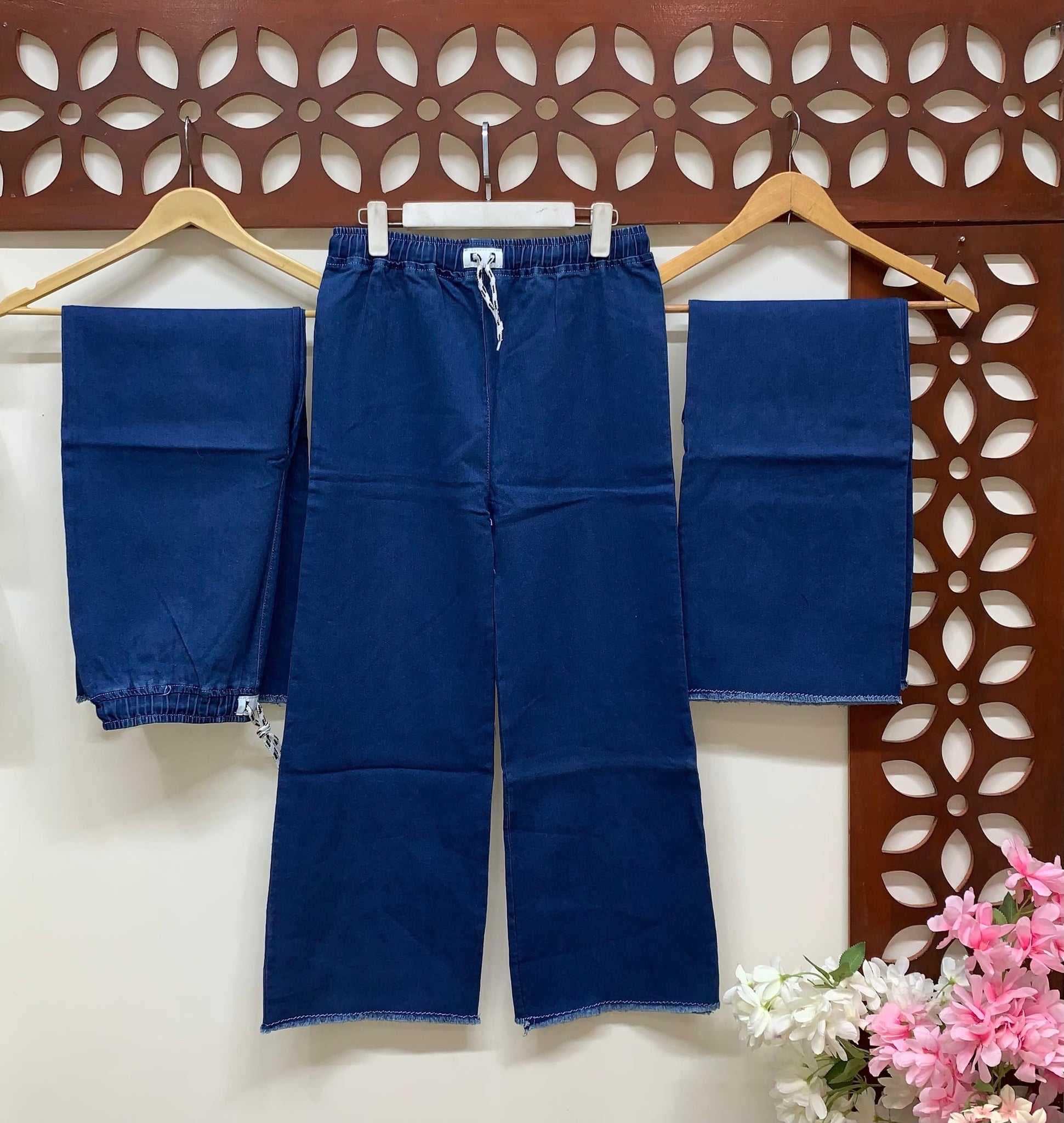 L-ICE BLUE Dori Elastic Waist DENIM TROUSER – Kids Rop